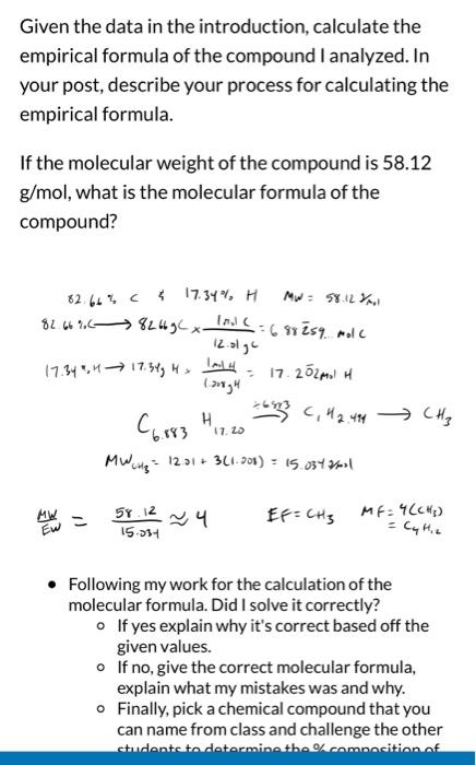 [Solved]: Given the data in the introduction, calculate the