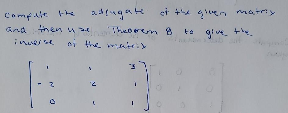 Solved Theorem 8 An Inverse Formula Let A be an invertible n | Chegg.com