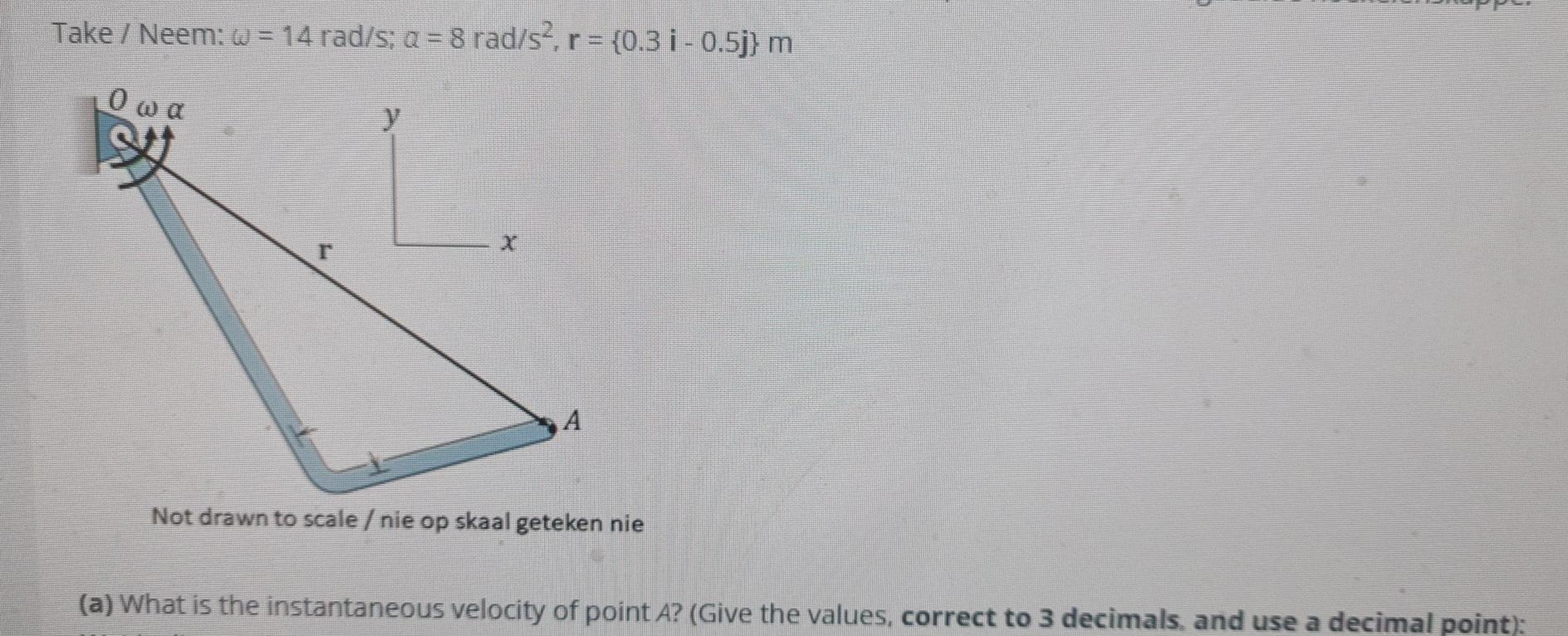 Solved The body is formed of a slender rod and rotates about | Chegg.com