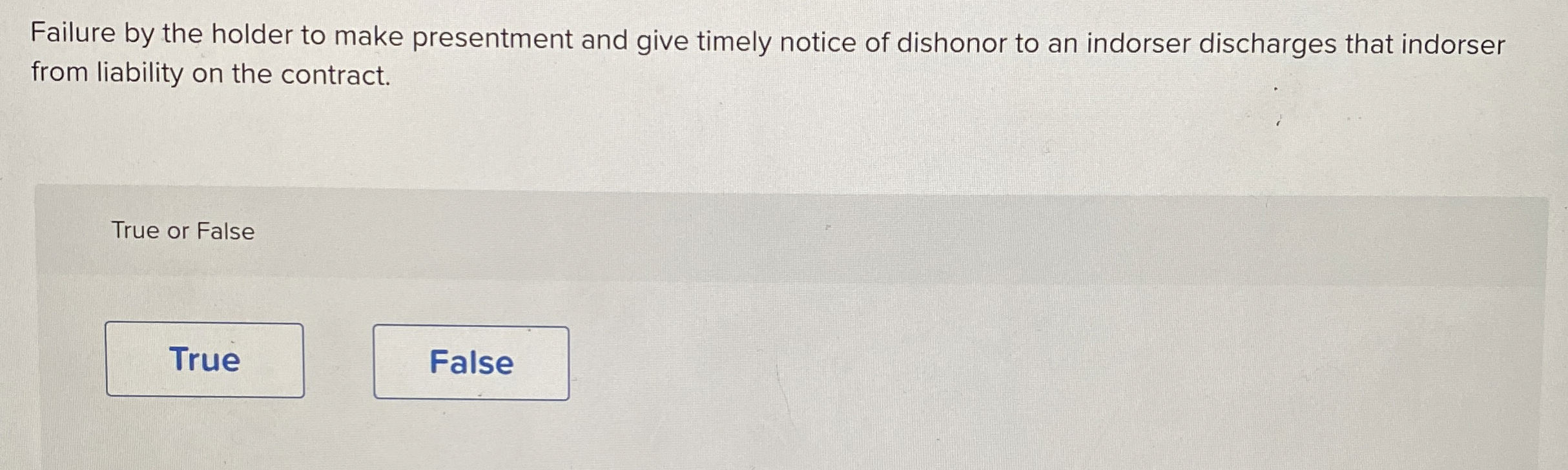 Solved Failure by the holder to make presentment and give | Chegg.com