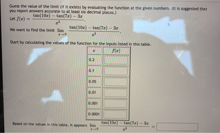 Solved Guess The Value Of The Limit If It Exists By