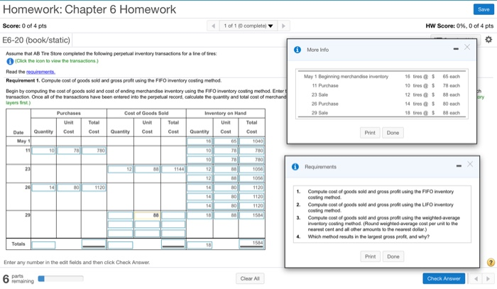 Solved Save Homework Chapter 6 Homework Score 0 Of 4 Pts 1