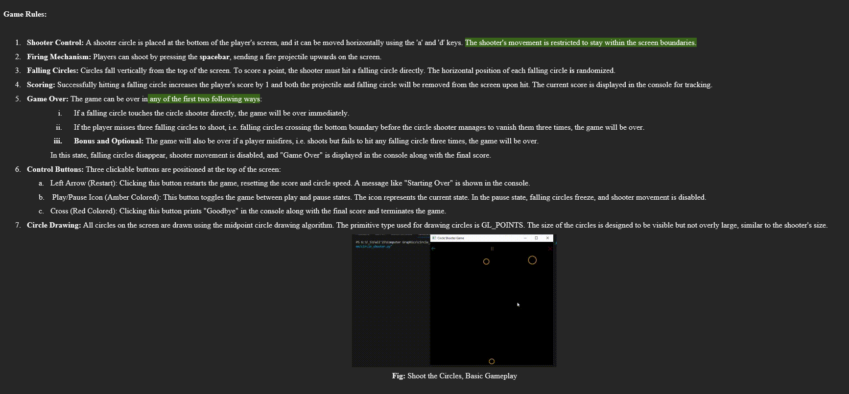 Solved WRITE THE CODE FOR THIS GAME USING OPEN GL: Game | Chegg.com