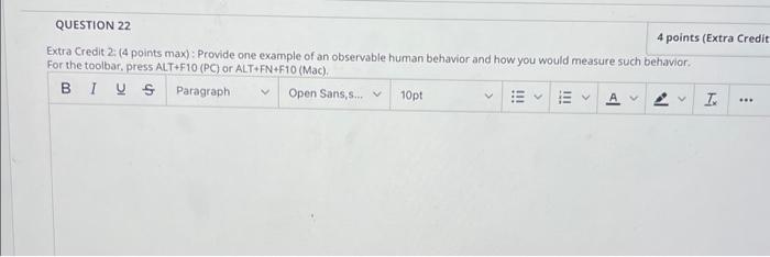 Solved QUESTION 22 Extra Credit 2: (4 points max): Provide | Chegg.com