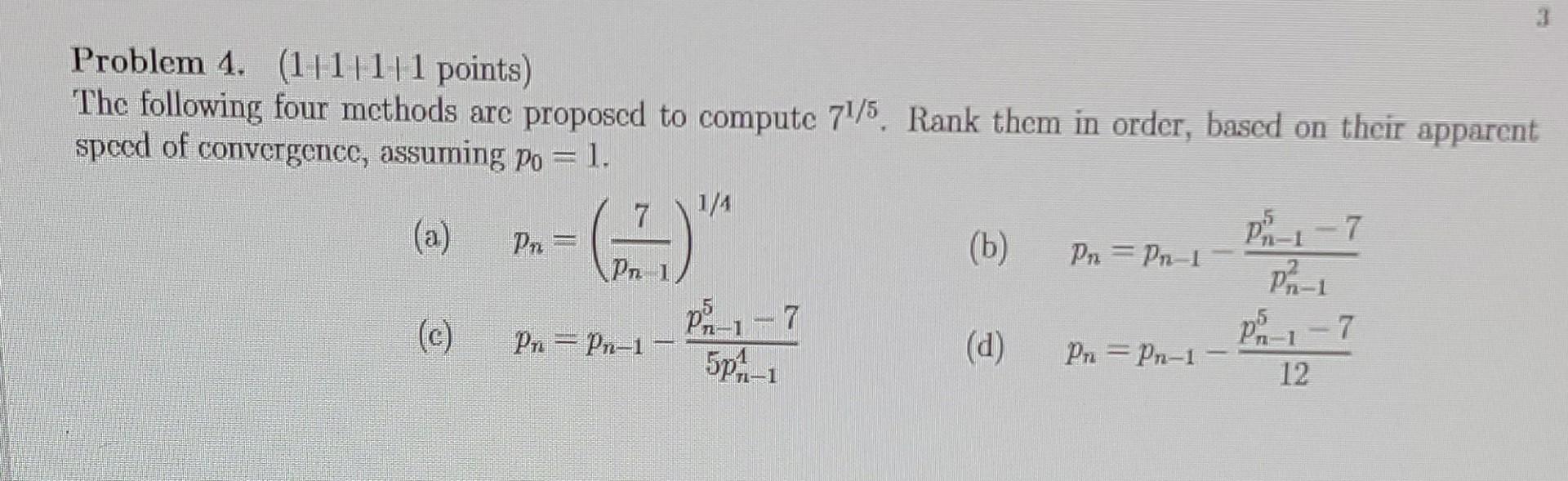 Solved Problem 4 1 1 1 1 Points The Following Four