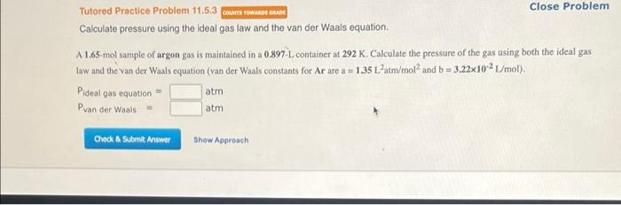 Solved Tutored Practice Problem 11.5.3 COUNTS TOWARDS GRADE | Chegg.com