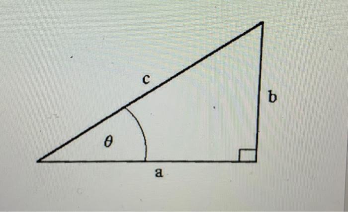 Solved A) a=3 and b=4 Find c= and θ= degrees | Chegg.com
