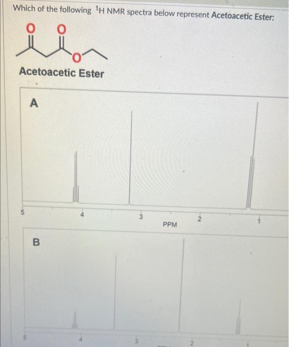 Solved Which of the following 'H NMR spectra below represent | Chegg.com
