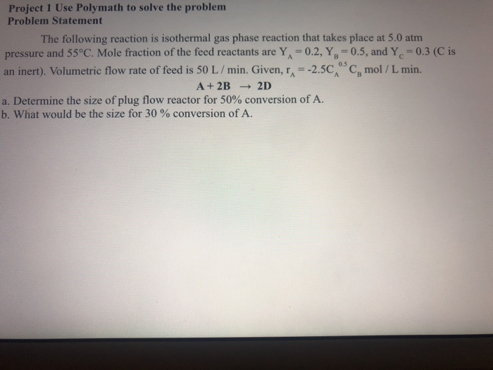 Solved Project 1 Use Polymath to solve the problem Problem | Chegg.com