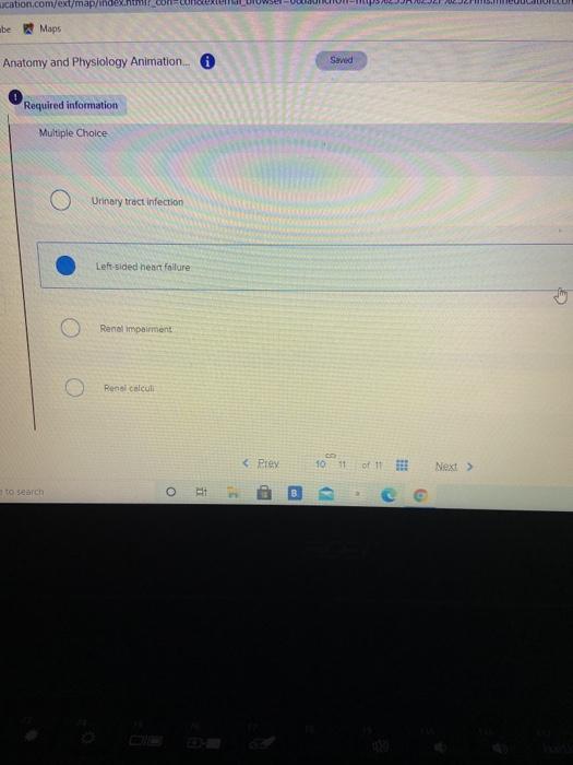 Solved ucation.com/ext/map/index.com be Maps Saved Anatomy | Chegg.com