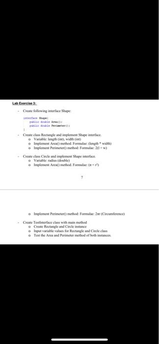 Solved - Cecate class Rectanele and impiement Shape | Chegg.com