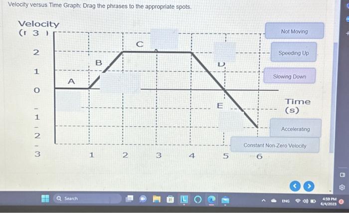 Solved rd Position (m) Position versus Time Graph: Drag the | Chegg.com ...