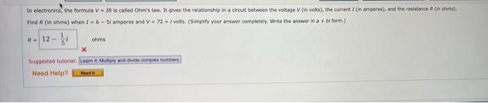 Solved In electronics, the formula VIR is called Ohm's taw. | Chegg.com