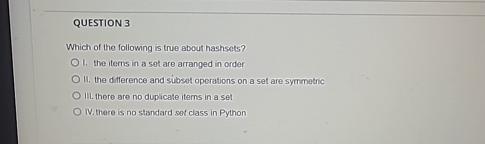 Solved QUESTION 3Which of the following is true about | Chegg.com