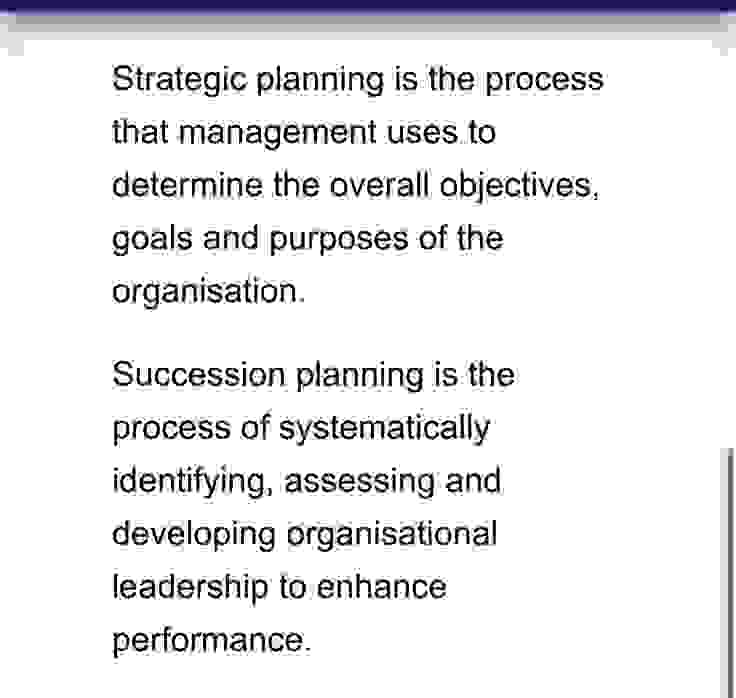 Solved Strategic planning is the processthat management uses | Chegg.com