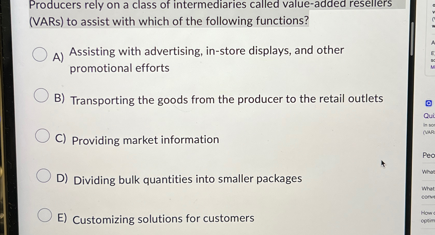 Solved Producers rely on a class of intermediaries called | Chegg.com