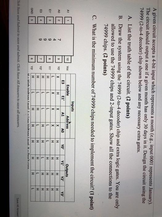 Solved A given circuit accepts a 4-bit input which | Chegg.com