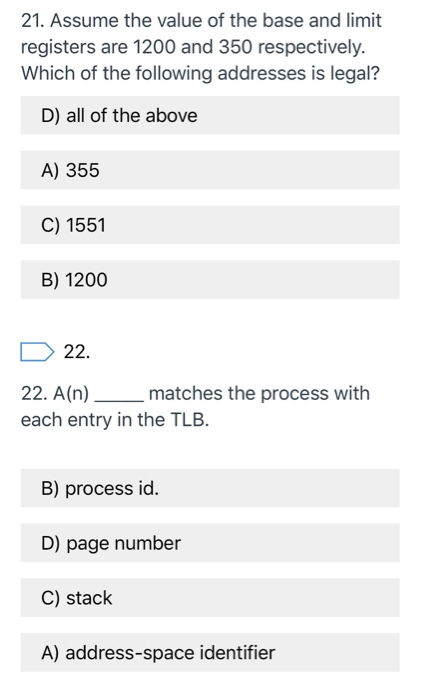 Solved 17. Given the logical address OxAEF9 in hexadecimal) | Chegg.com