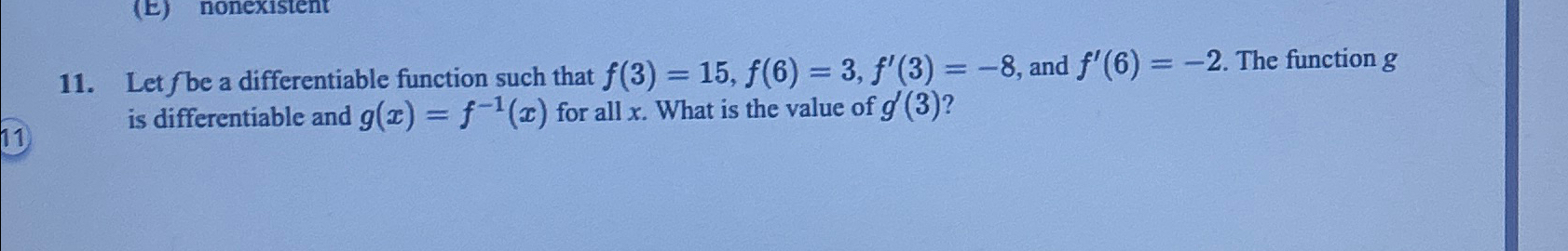 Solved Let f ﻿be a differentiable function such that | Chegg.com