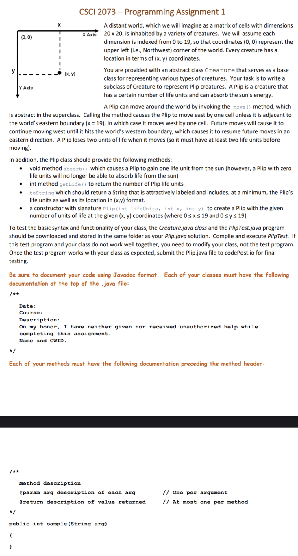 Solved Your task is to implement the Plip class as specified | Chegg.com