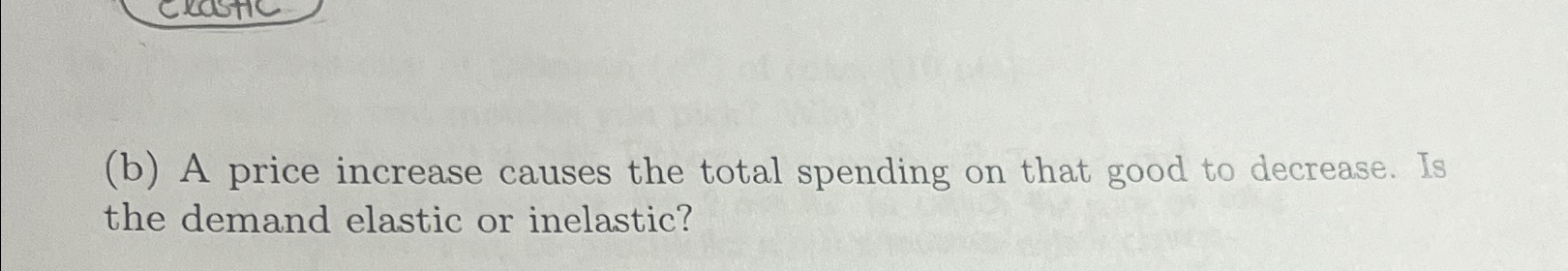 Solved B ï A Price Increase Causes The Total Spending On Chegg