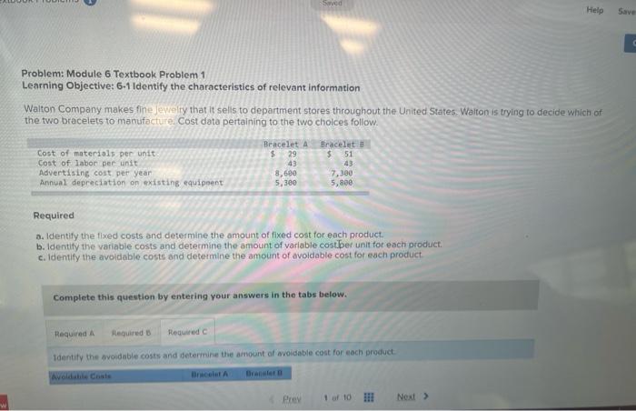 Solved Problem: Module 6 Textbook Problem 1 Learning | Chegg.com
