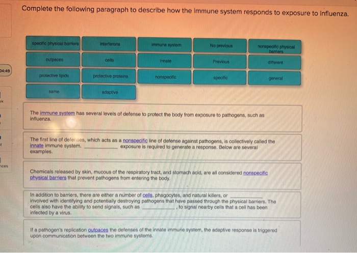 Solved Complete the following paragraph to describe how the | Chegg.com