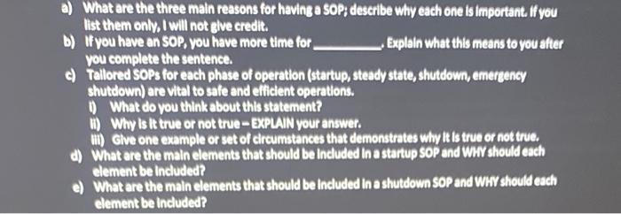 [Solved]: a) What are the three main reasons for having a S