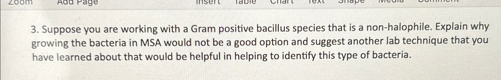 Solved Suppose you are working with a Gram positive bacillus | Chegg.com