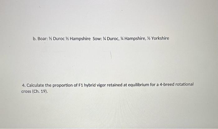 3. Calculate the proportion of F1 hybrid vigor | Chegg.com