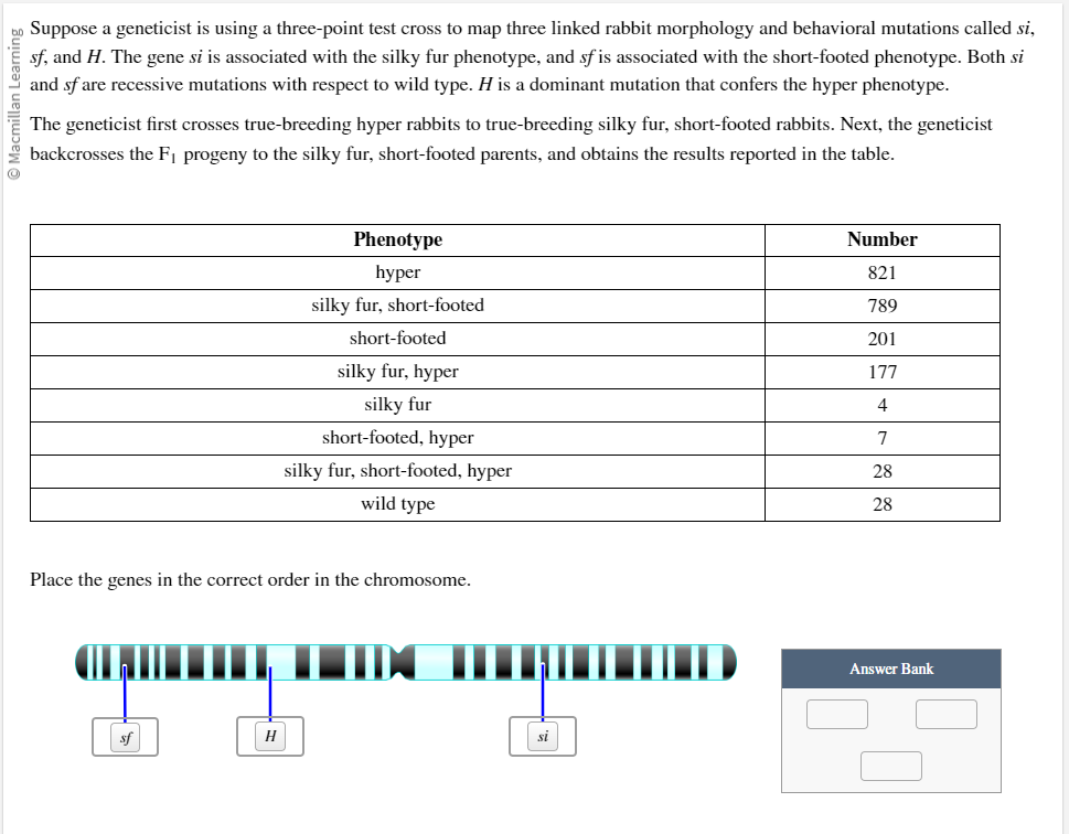 Solved Suppose a geneticist is using a three-point test | Chegg.com