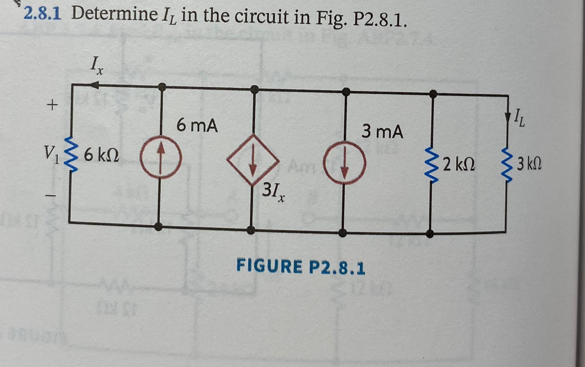 Solved 2.8.1 ﻿Determine IL ﻿in the circuit in Fig. P2.8.1. | Chegg.com