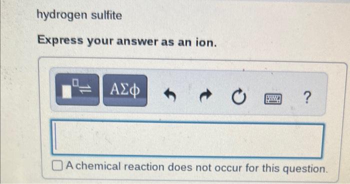Solved nitrite Express your answer as an ion. A chemical | Chegg.com