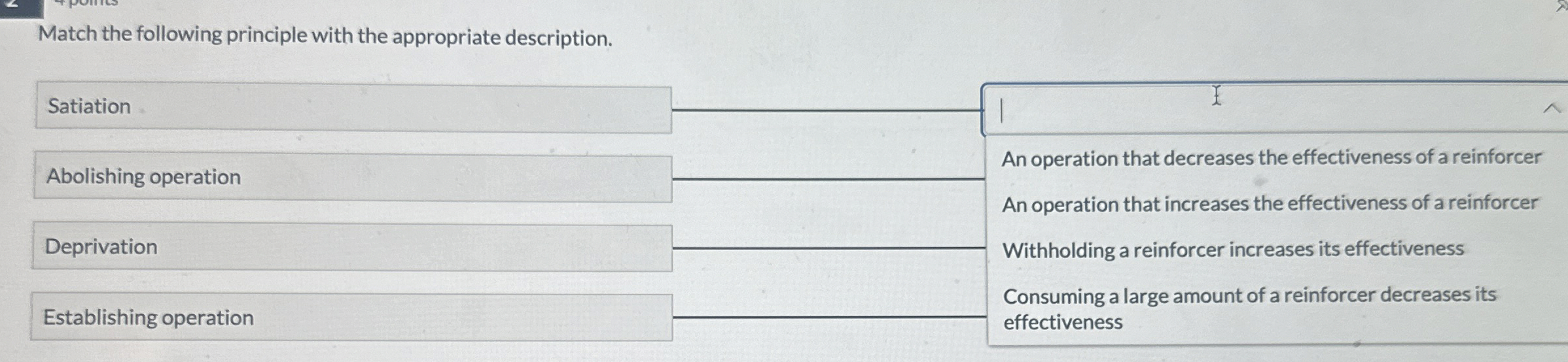 Solved Match the following principle with the appropriate | Chegg.com