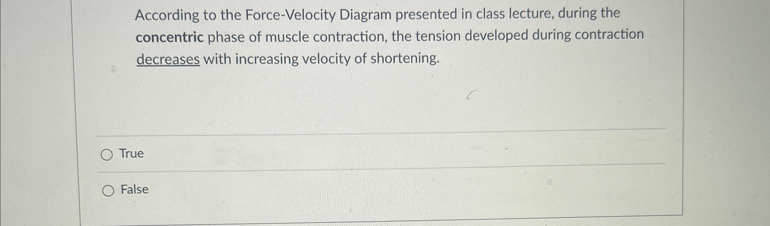 Solved According to the Force-Velocity Diagram presented in | Chegg.com
