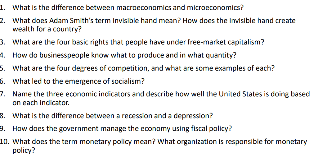 Solved What is the difference between macroeconomics and | Chegg.com