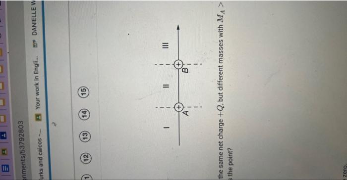 Solved Question 1 Two isolated particles, A and B, lie along | Chegg.com