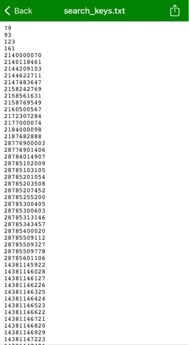 Solved Write Code In Java To Use The Keys In The File 2433