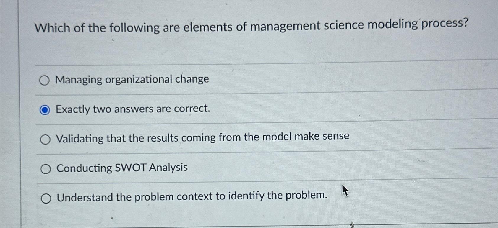 Solved Which of the following are elements of management | Chegg.com