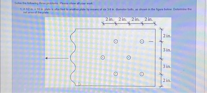 Solved Solve the following three problems. Please show all | Chegg.com