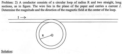 Solved A conductor consists of a circular loop of radius R | Chegg.com