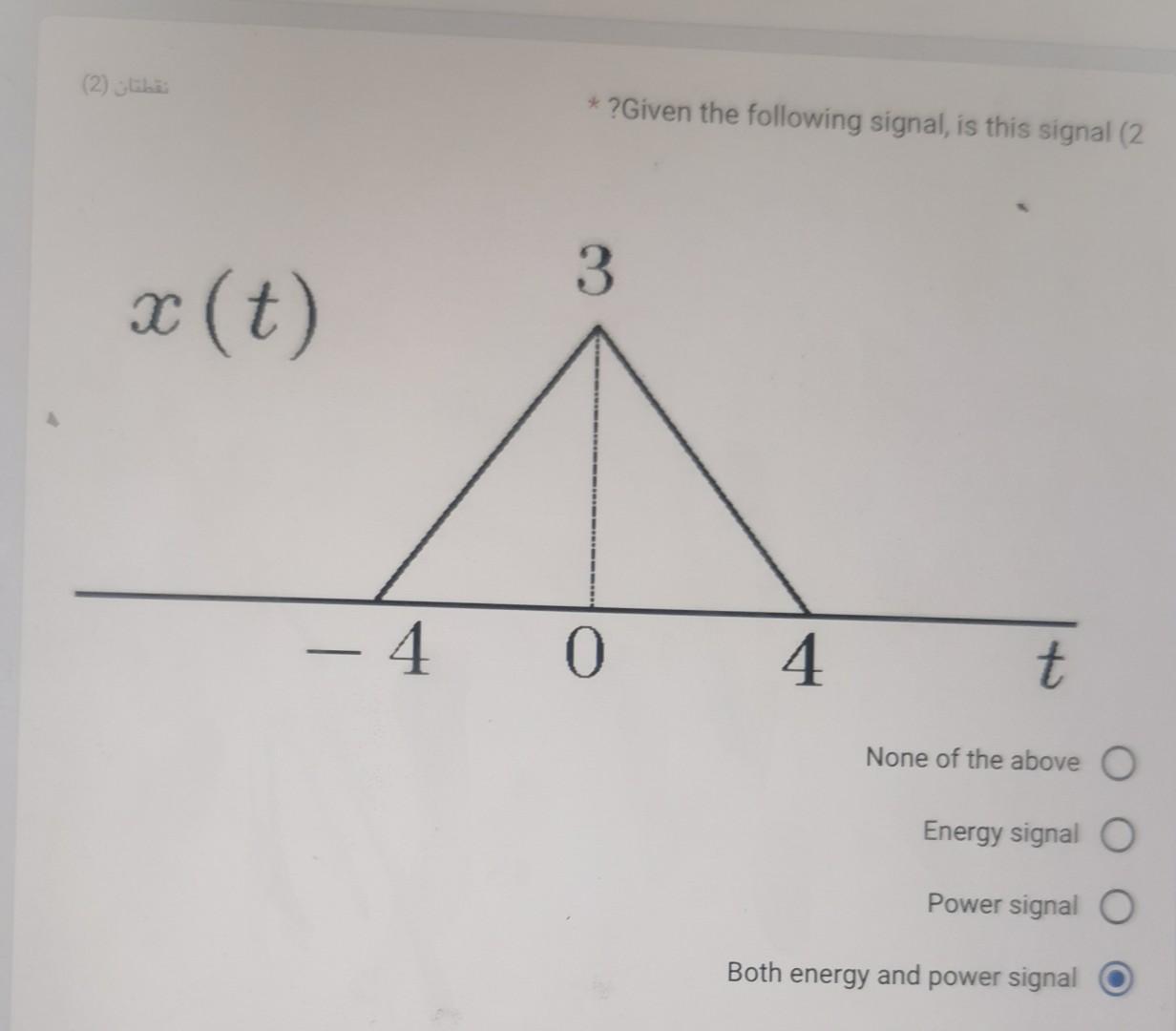Solved ? ? Given the following signal, is this signal (2 | Chegg.com