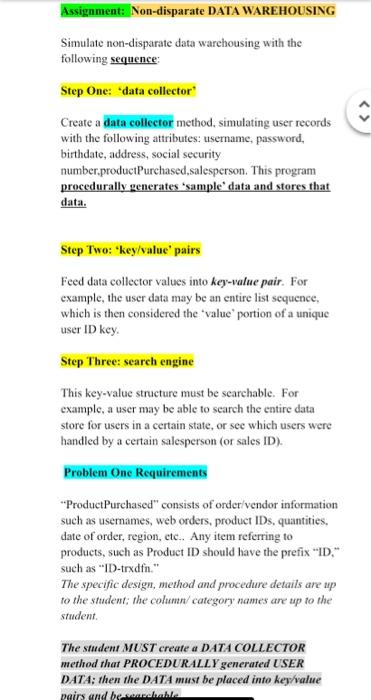 Solved Simulate non-disparate data warehousing with the | Chegg.com