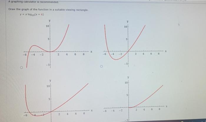 Solved A graphing calculator is recommended Draw the graph | Chegg.com