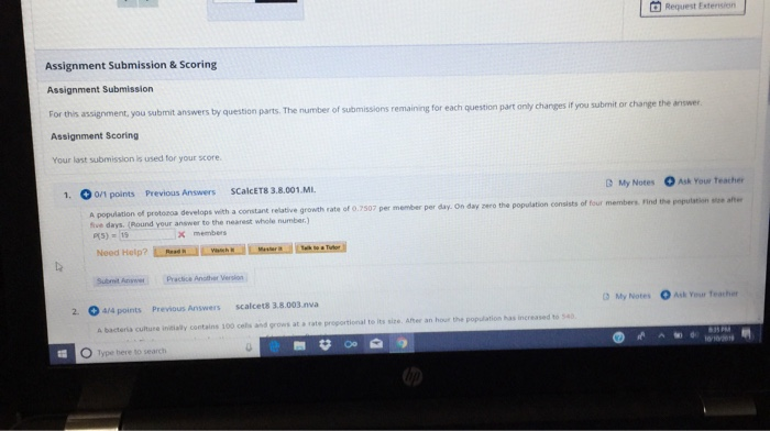 Solved Request Extension Assignment Submission & Scoring | Chegg.com