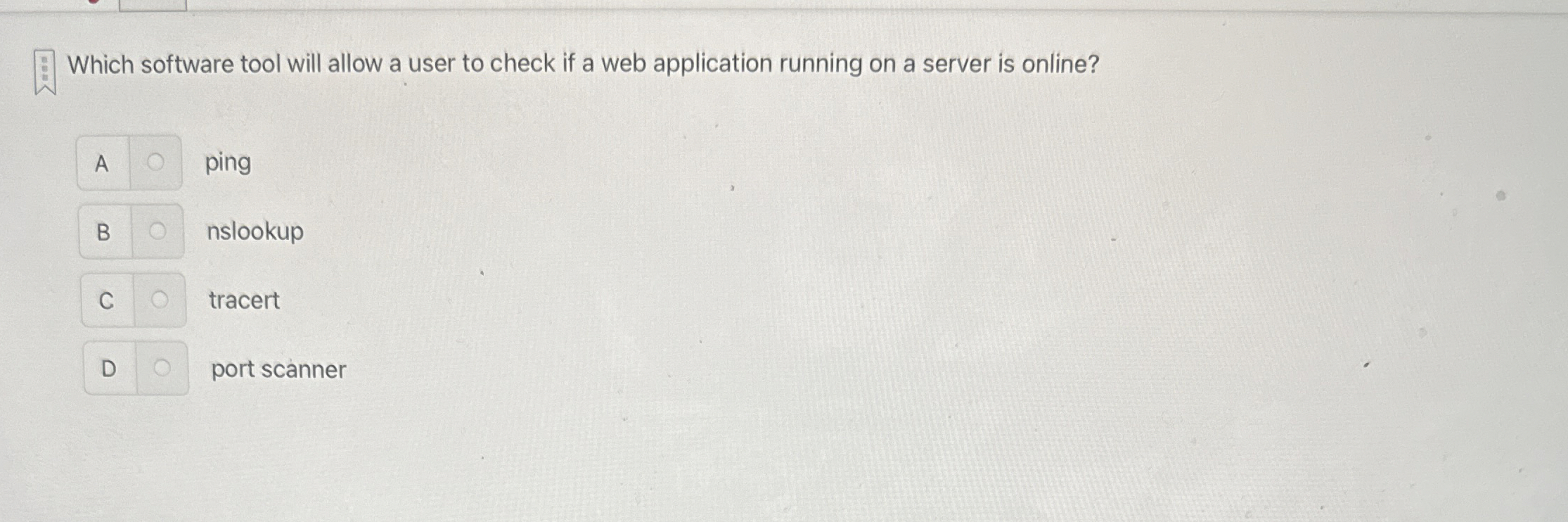 Solved Which software tool will allow a user to check if a | Chegg.com