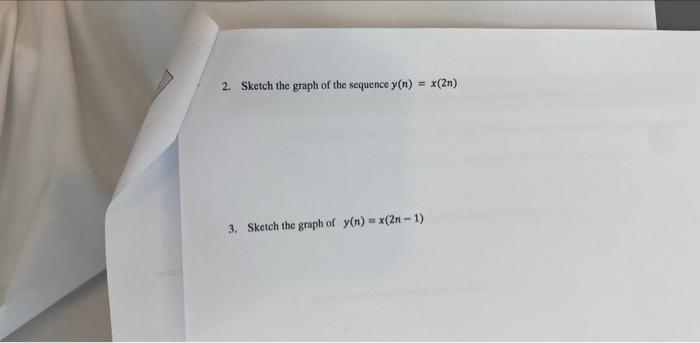 Solved Consider the sequence x(n) given by the following | Chegg.com