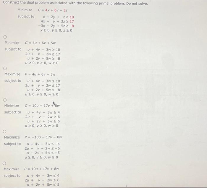 Solved Minimize Minimize subject to | Chegg.com