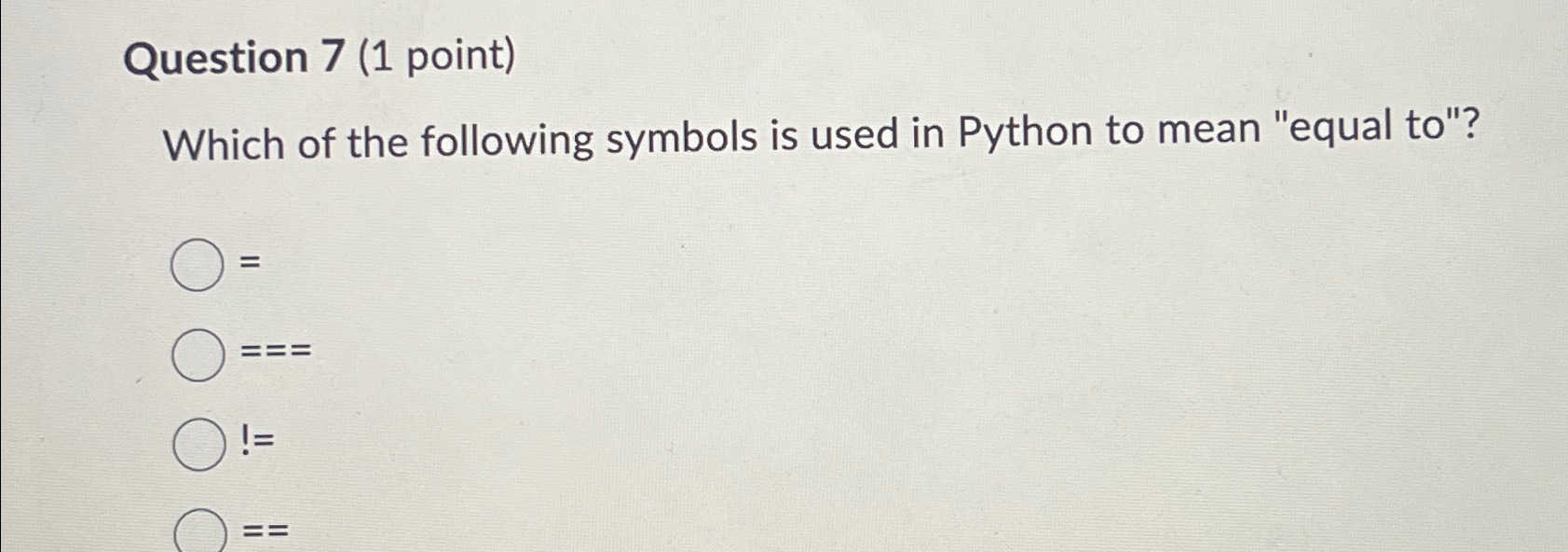 Solved Question 7 (1 ﻿point)Which of the following symbols | Chegg.com
