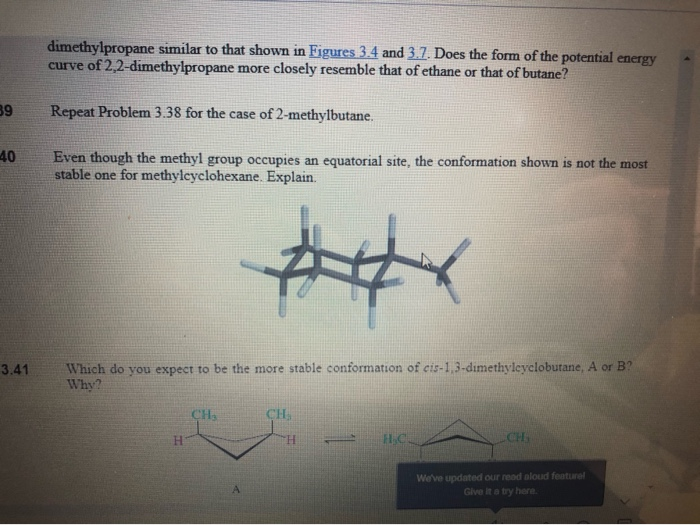 dimethylpropane similar to that shown in Figures 3.4 | Chegg.com